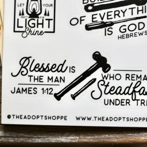 Manly #1 Bible Verse Waterproof Vinyl Sticker Decal Sheet - Etsy