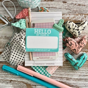 I Am Who He Says I Am Turquoise Nametag Vinyl Sticker (hello My Name Is ...