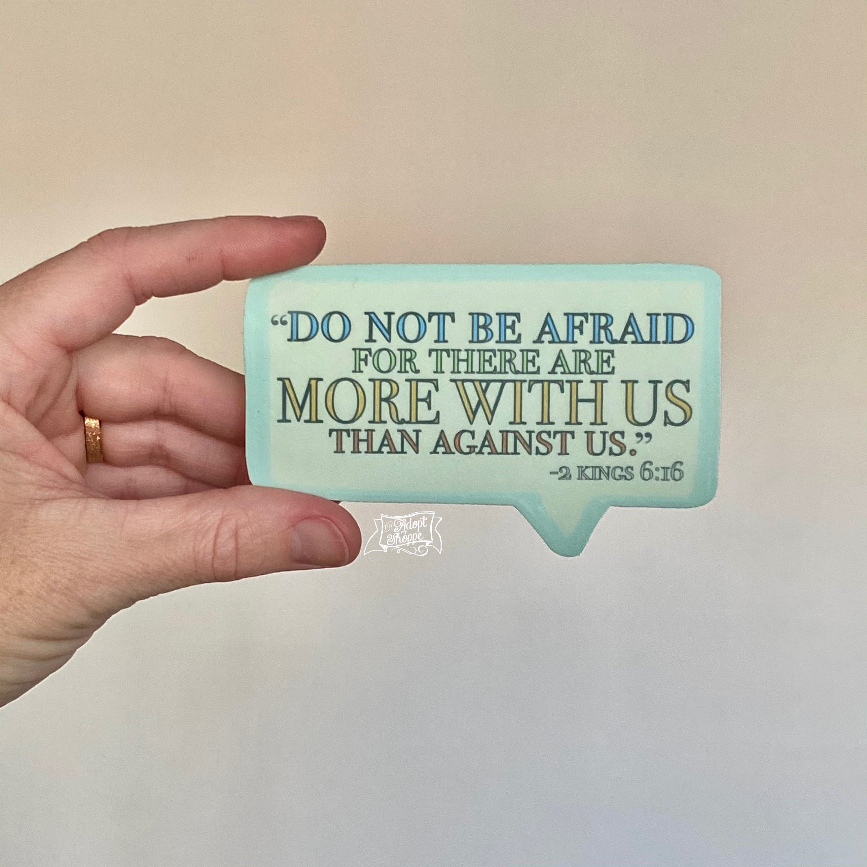 More with us than against us 2 Kings 6:16 vinyl sticker | Etsy