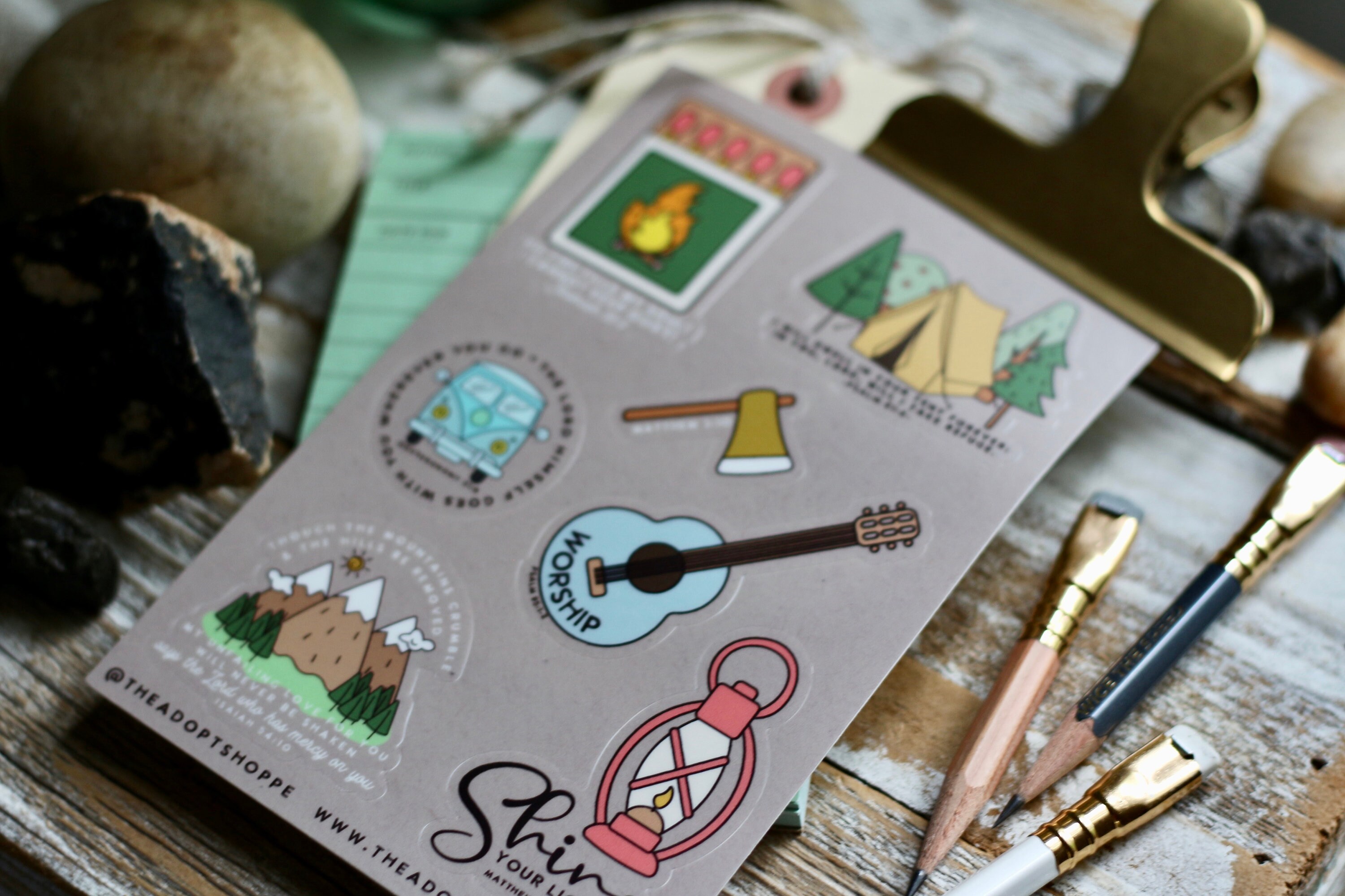 Camping Waterproof Vinyl Sticker Decal Sheet - Etsy