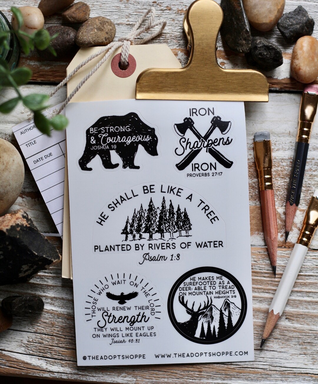 Manly #2 Bible Verse Waterproof Vinyl Sticker Decal Sheet - Etsy