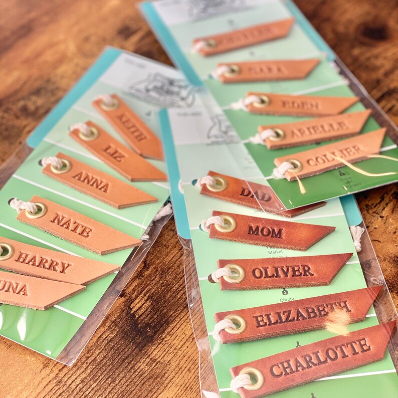 Custom Hand Stamped Leather Flags natural Unpainted - Etsy