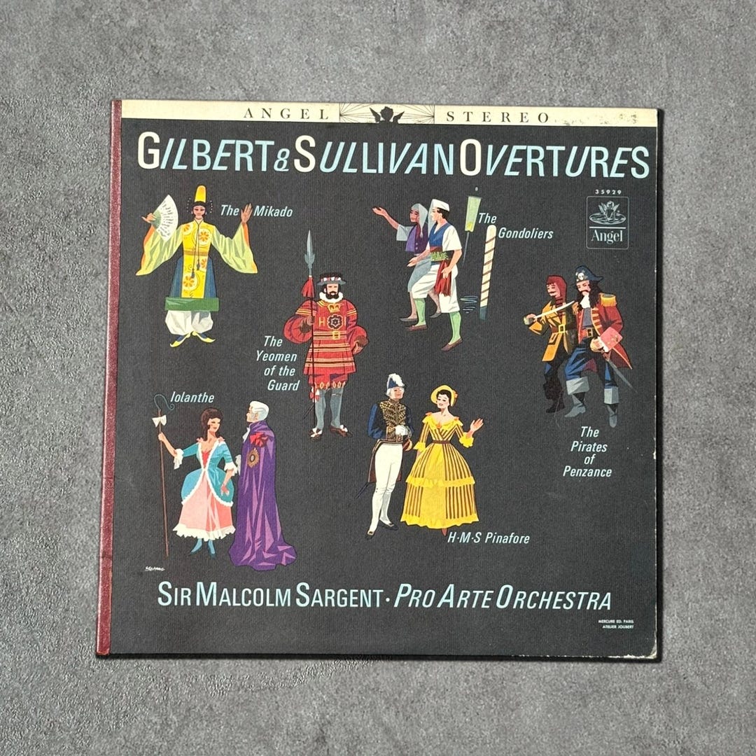Gilbert & Sullivan “overture” Vintage Record Vinyl | 12" Record | Vintage Pressing | LP Album ...
