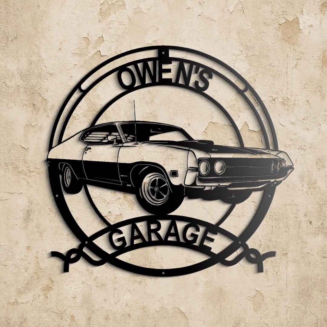 1970 Ford Torino Cobra Personalized Sign | Custom Muscle Car Garage ...