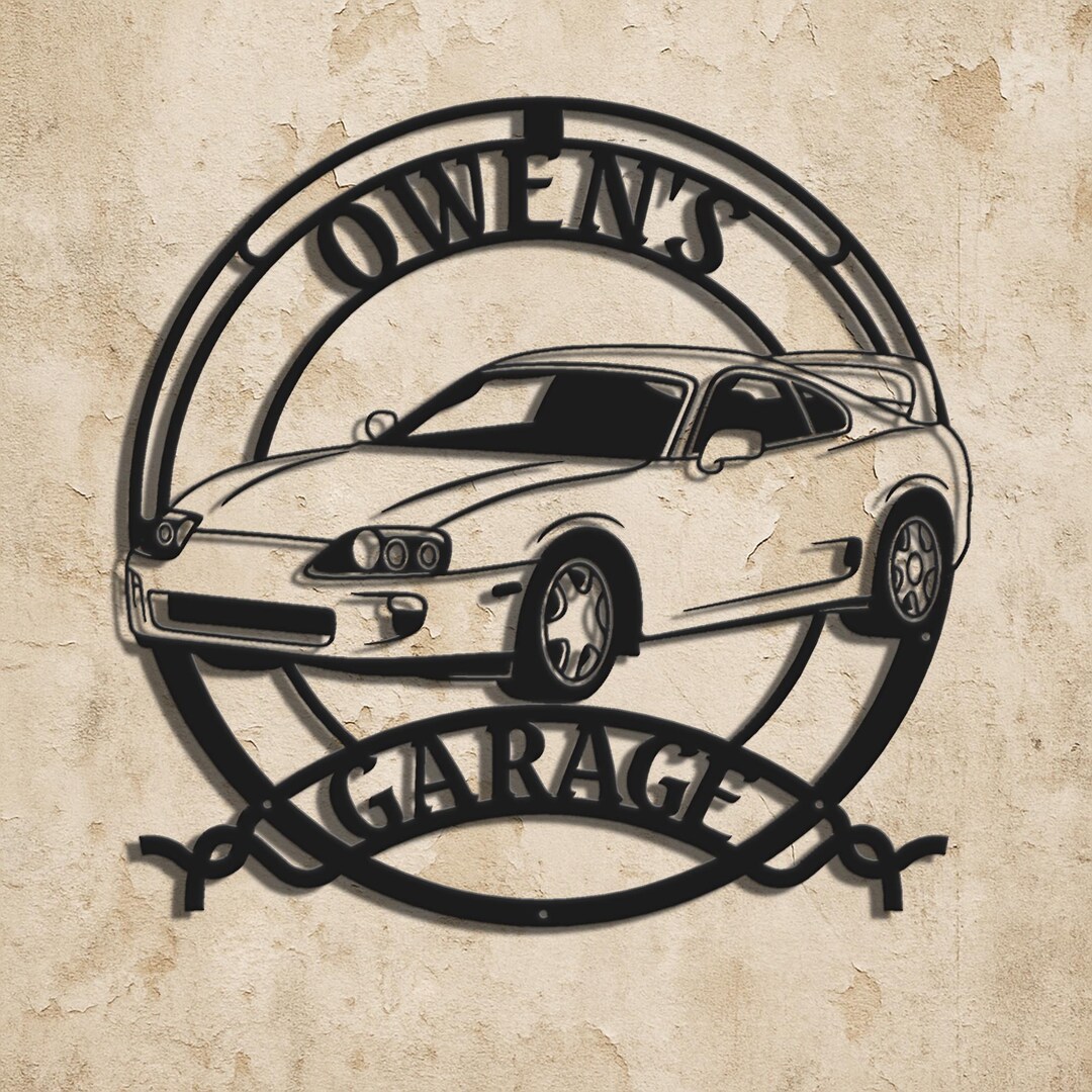 Toyota Supra 1993 Personalized Sign Custom Metal Wall Decor Garage Art ...