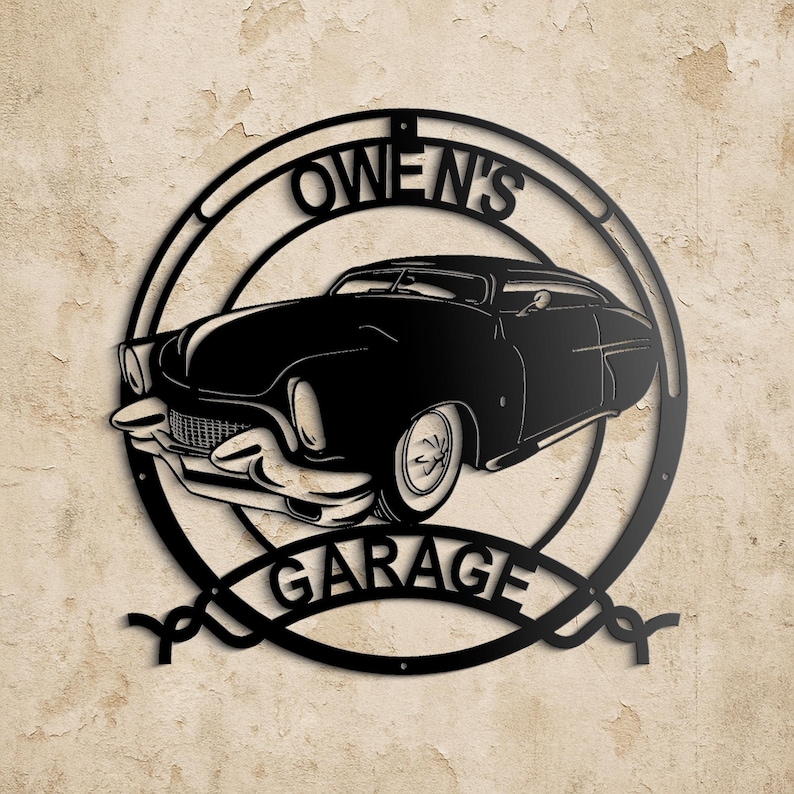 1950 Classic Car Wall Art | Personalized Steel Sign | Custom Garage ...