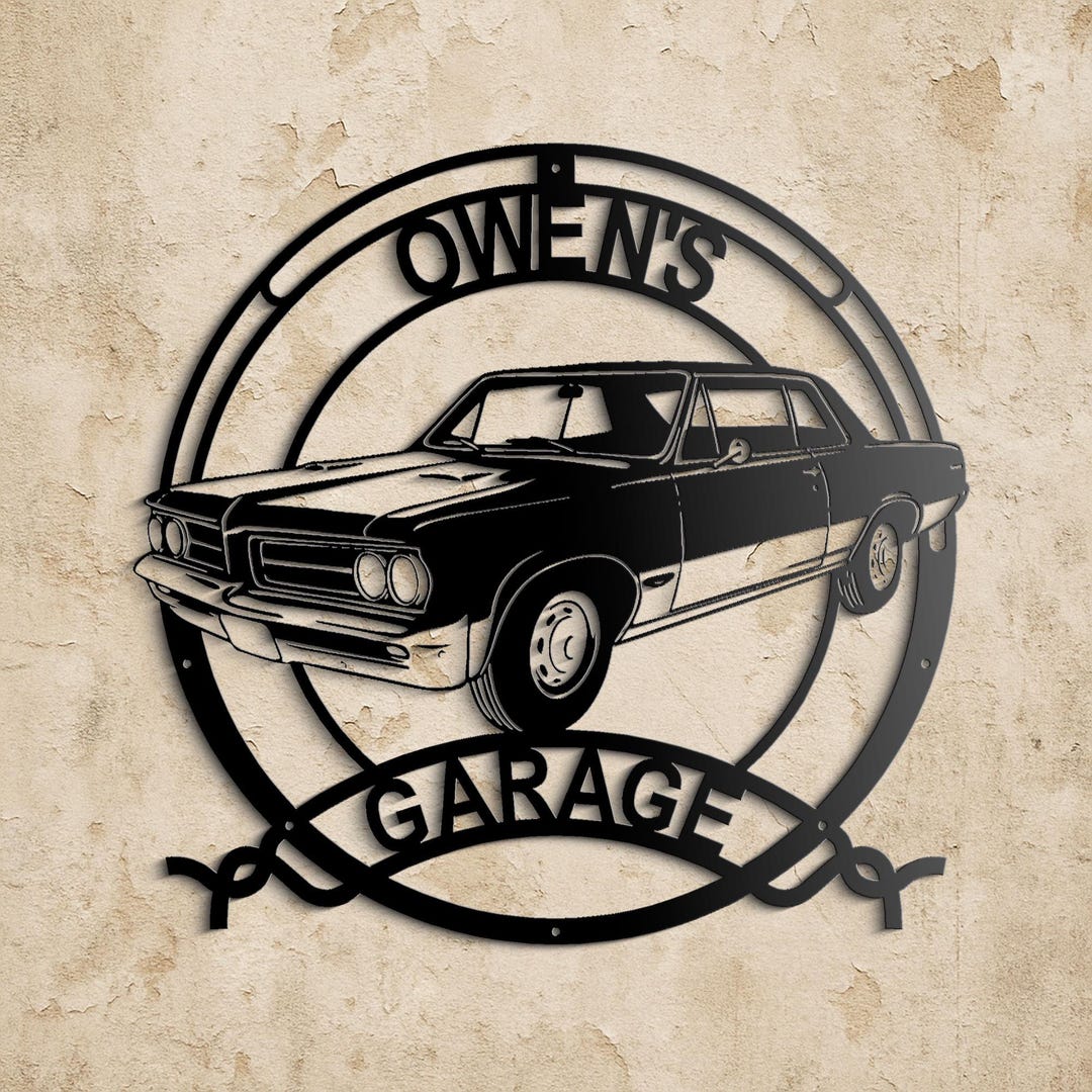 1964 Classic Muscle Car | Personalized Steel Wall Art | Custom Garage ...