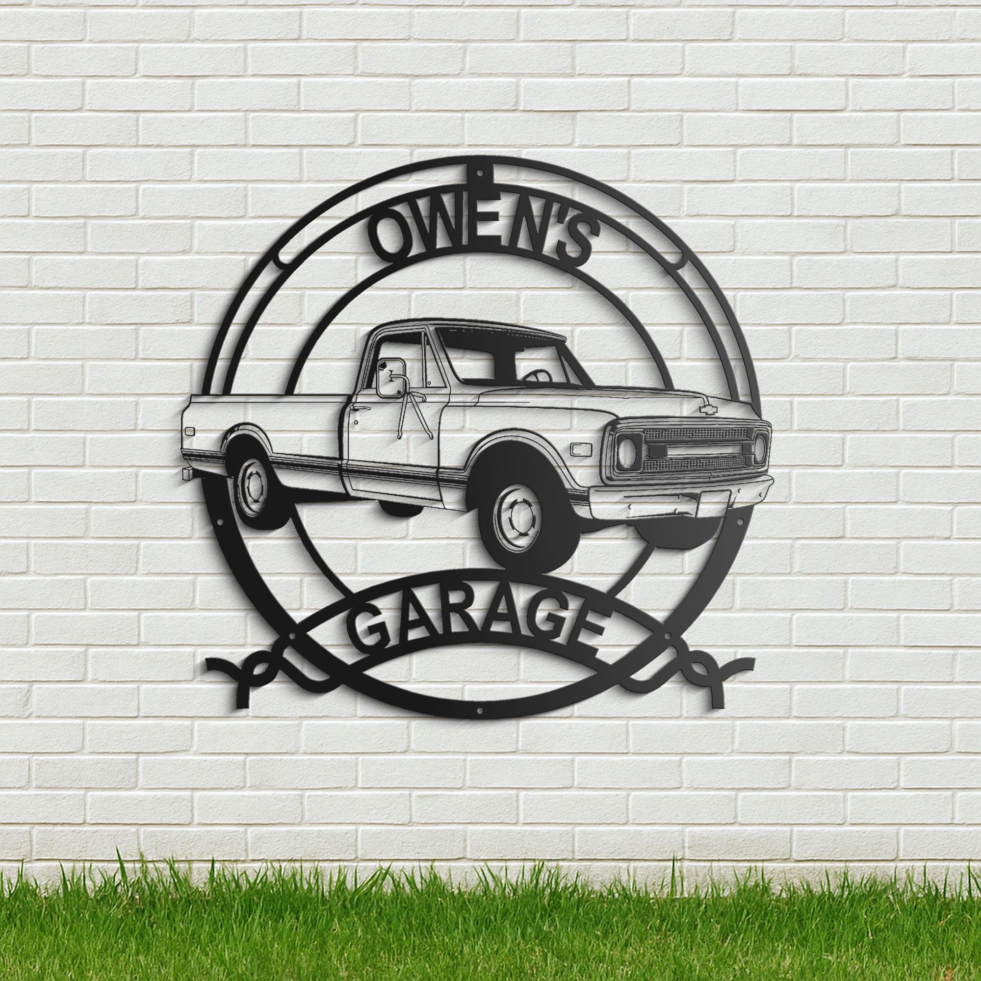 1969 Chevrolet C10 Personalized Sign | Custom Metal Wall Art for Garage ...