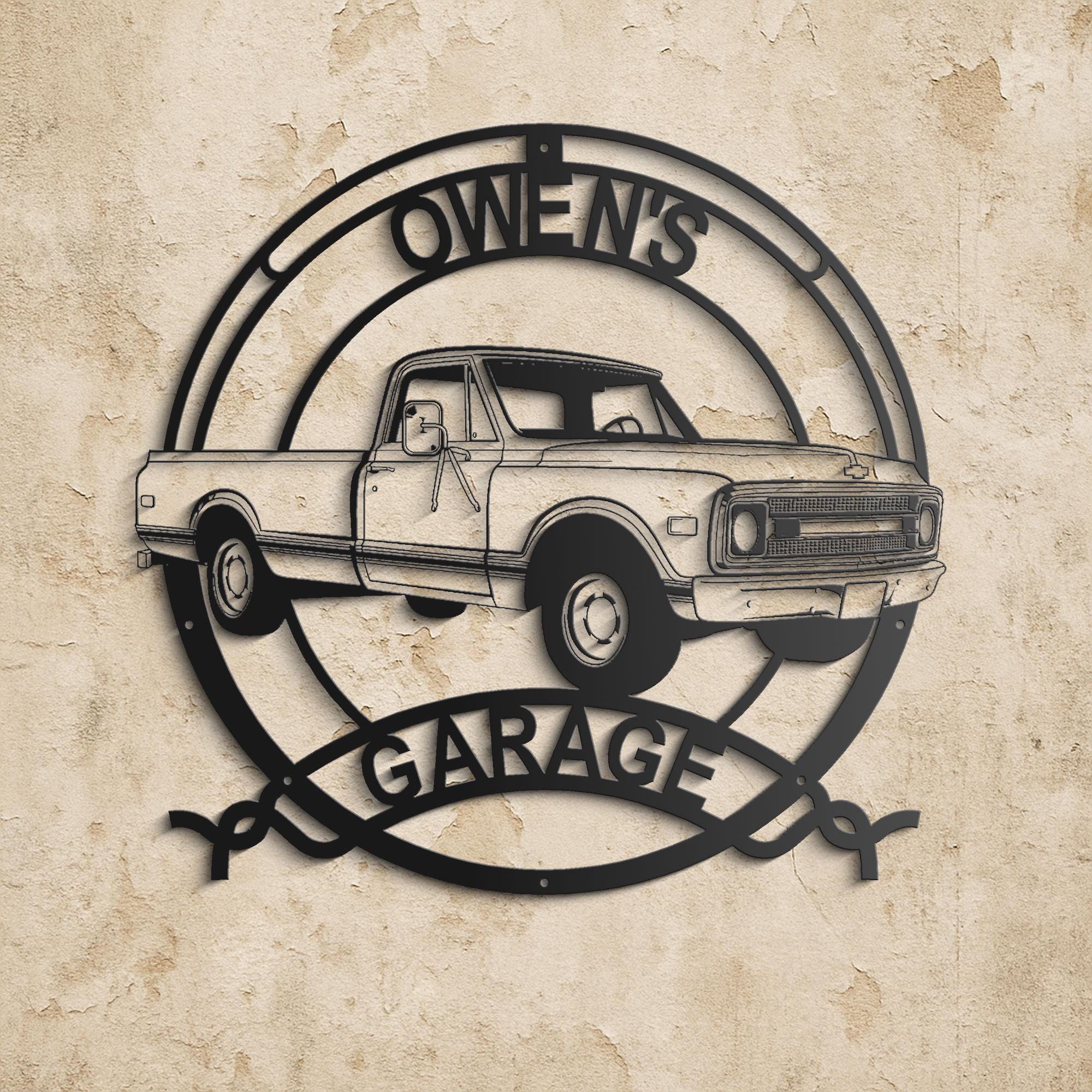 1969 Chevrolet C10 Personalized Sign | Custom Metal Wall Art for Garage ...
