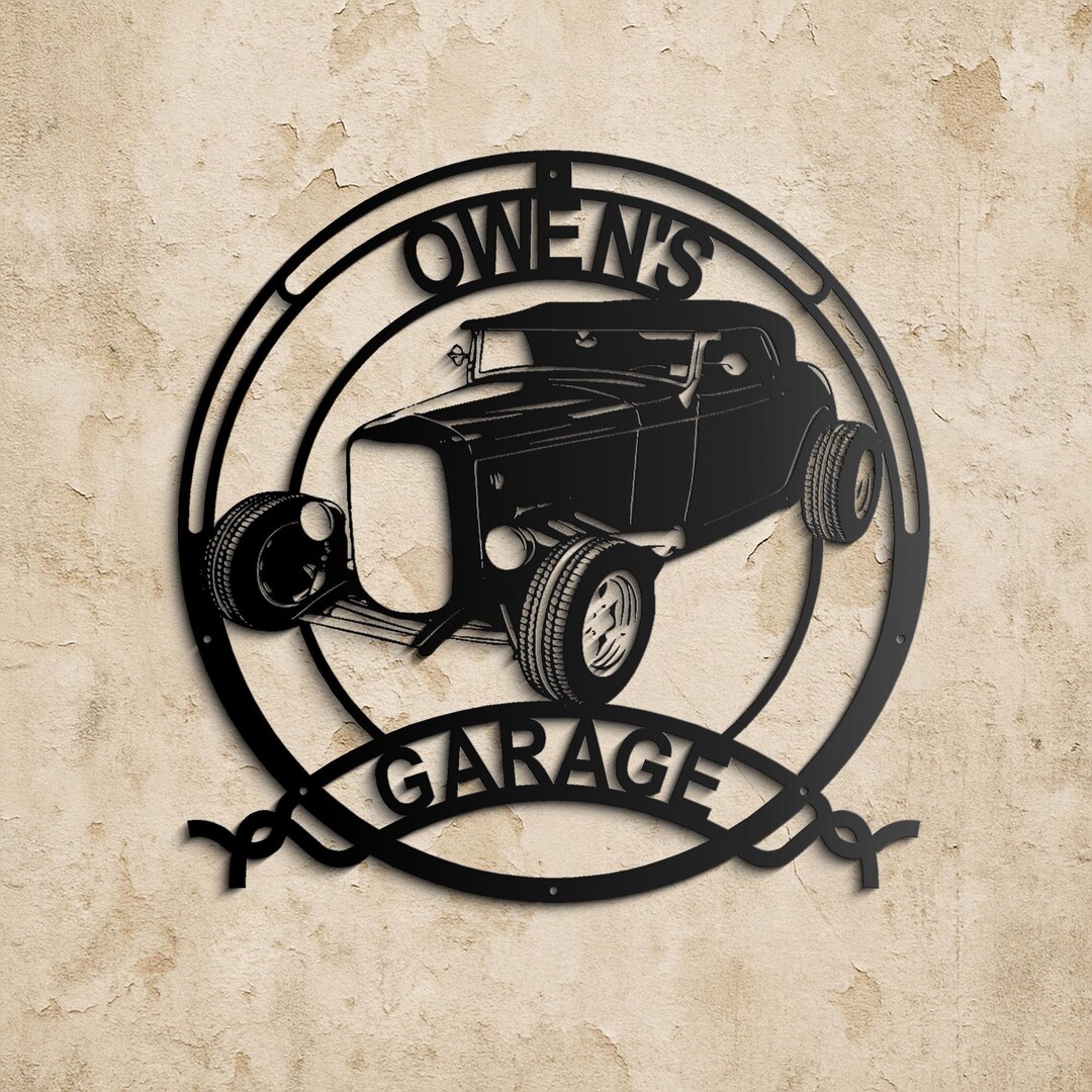 1932 Classic Car Wall Sign | Personalized Metal Garage Decor | Custom ...