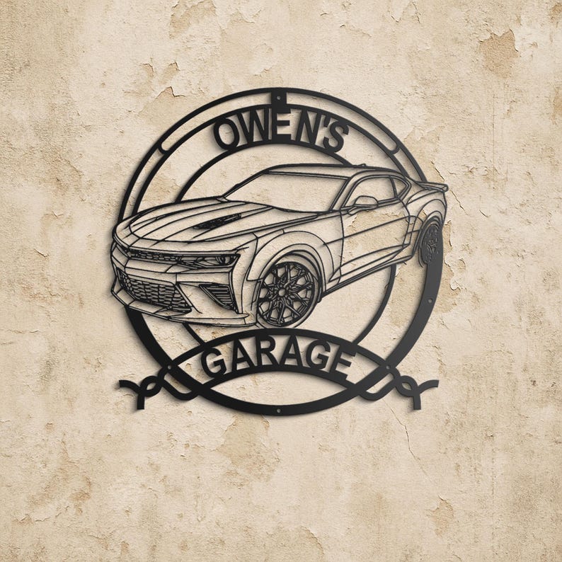 2016 Camaro Personalized Sign | Custom Metal Car Wall Art | Classic ...