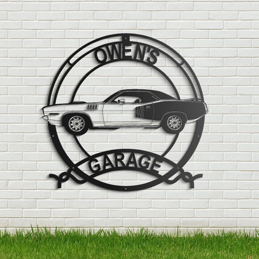 1971 Plymouth Cuda Personalized Sign | Custom Metal Wall Art for Garage ...