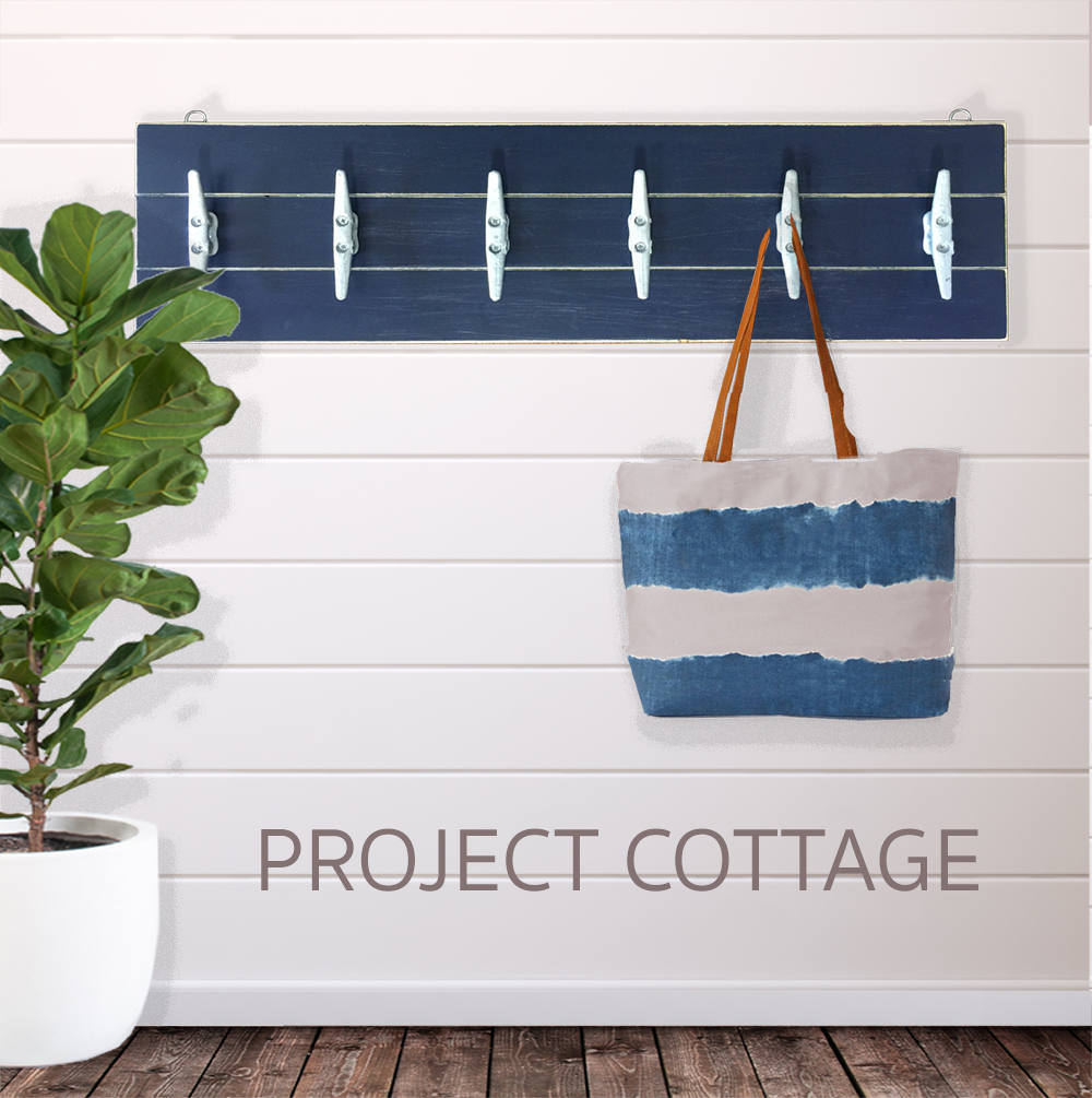 3' Navy Blue Nautical Coat Rack With SIX Galvanized Dock | Etsy