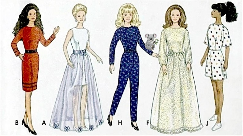 PDF Barbie Design Your Own Clothes Fashion Doll Vintage Simplicity 9838 ...