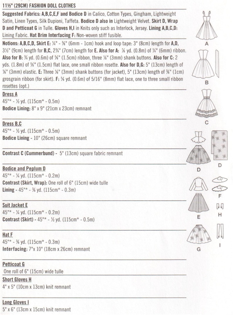 PDF Barbie 60s in Paris Inspired Fashion Doll Clothes Simplicity 3124 ...