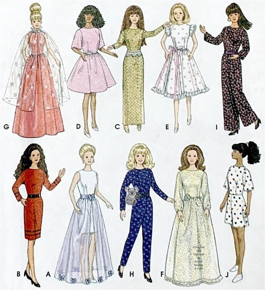 PDF Barbie Design Your Own Clothes Fashion Doll Vintage Simplicity 9838 ...