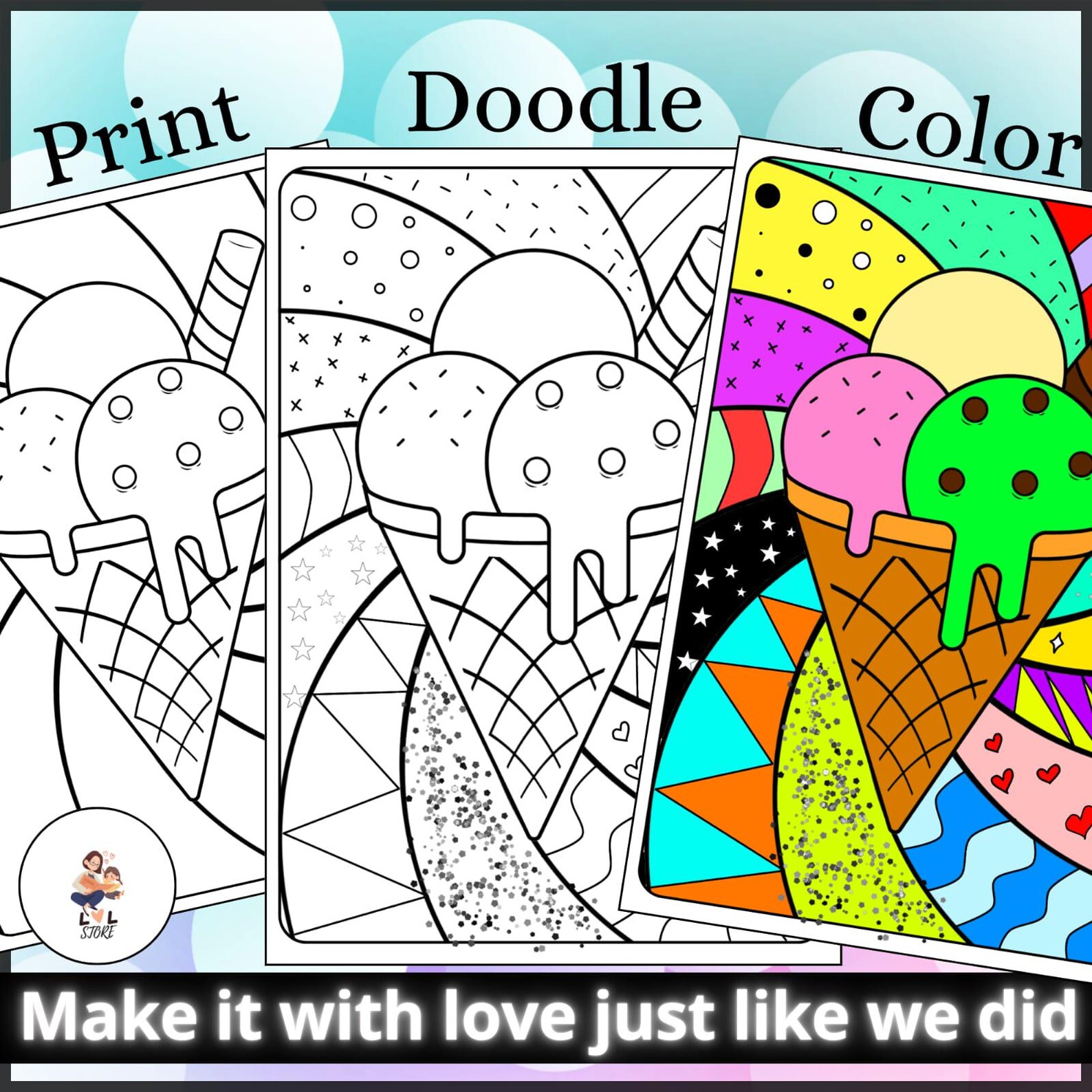 Pop Art Summer Print Coloring Pages | End of Year Printable Art ...