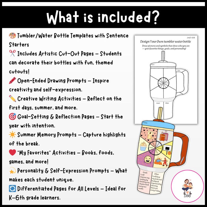 All About Me Water Bottle Printable Activity: Back to School Icebreaker ...
