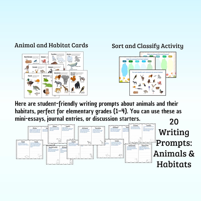 Animals and Their Habitats Diorama Craft | 3D Triorama Project for Kids ...