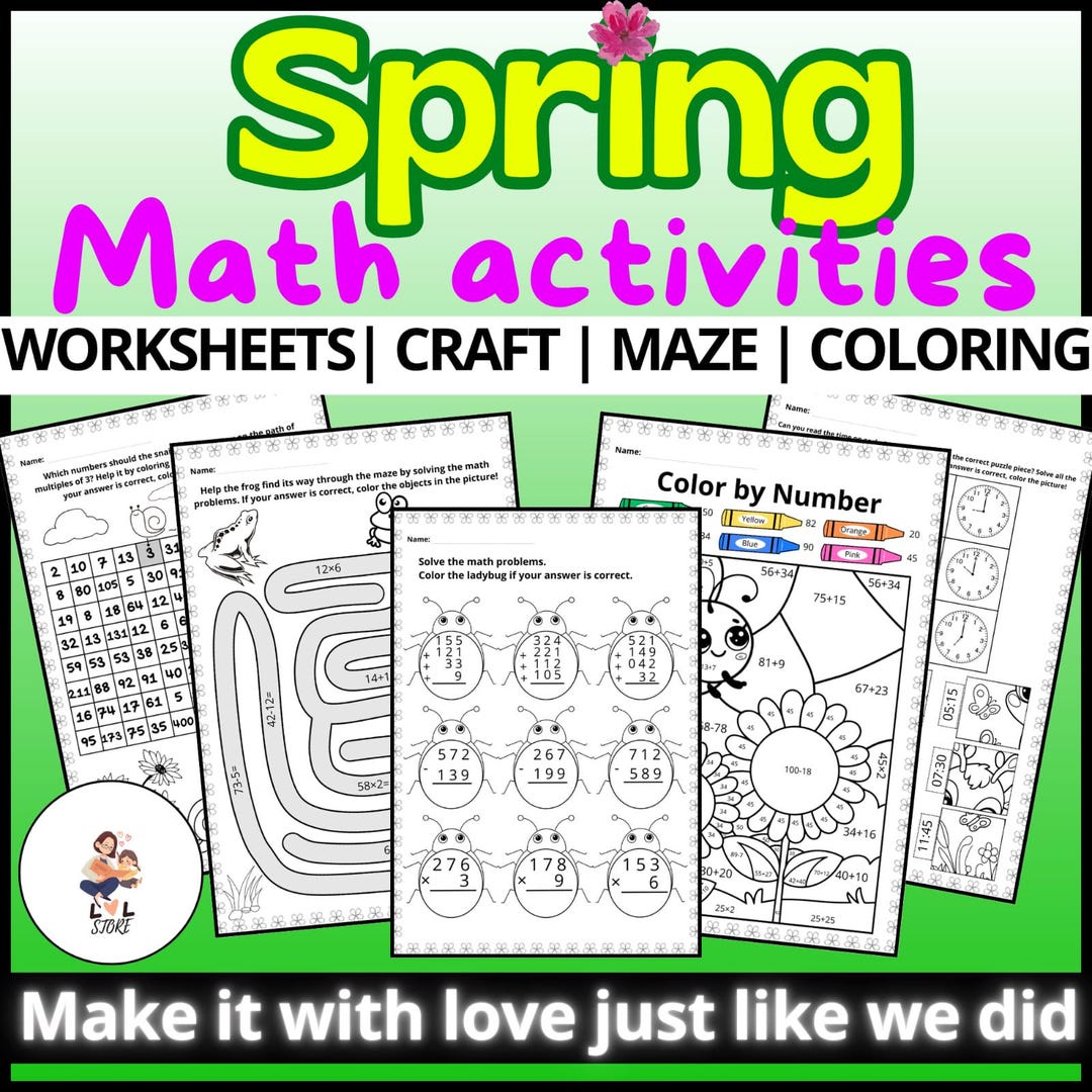 2nd Grade Spring Break Packet | Morning Work Math 3rd Grade Review ...