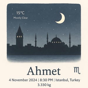 The Day You Were Born Nursery Print – Personalized Birth Poster ...