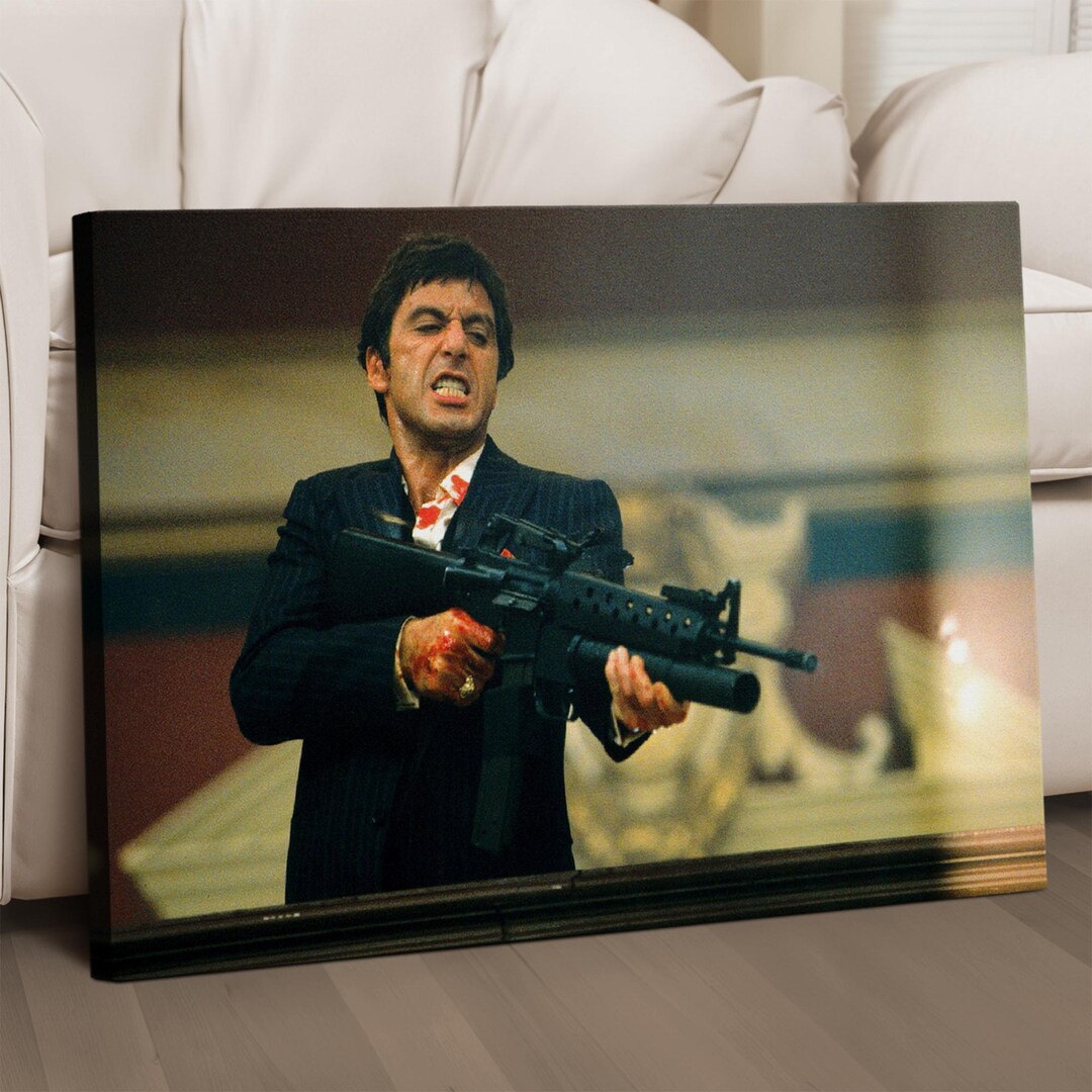 Say Hello to My Little Friend Scarface Art Painting on Canvas – Cult ...