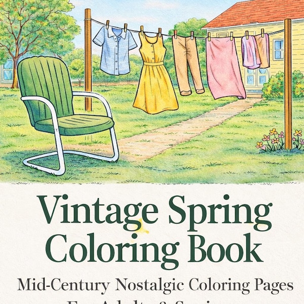 1950s Coloring Book - Etsy