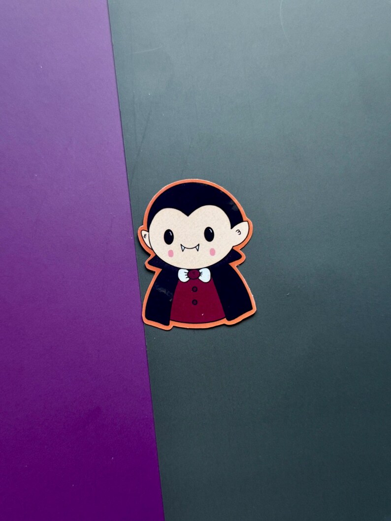 Kawaii Dracula Sticker, Waterproof Vinyl Decal - Etsy