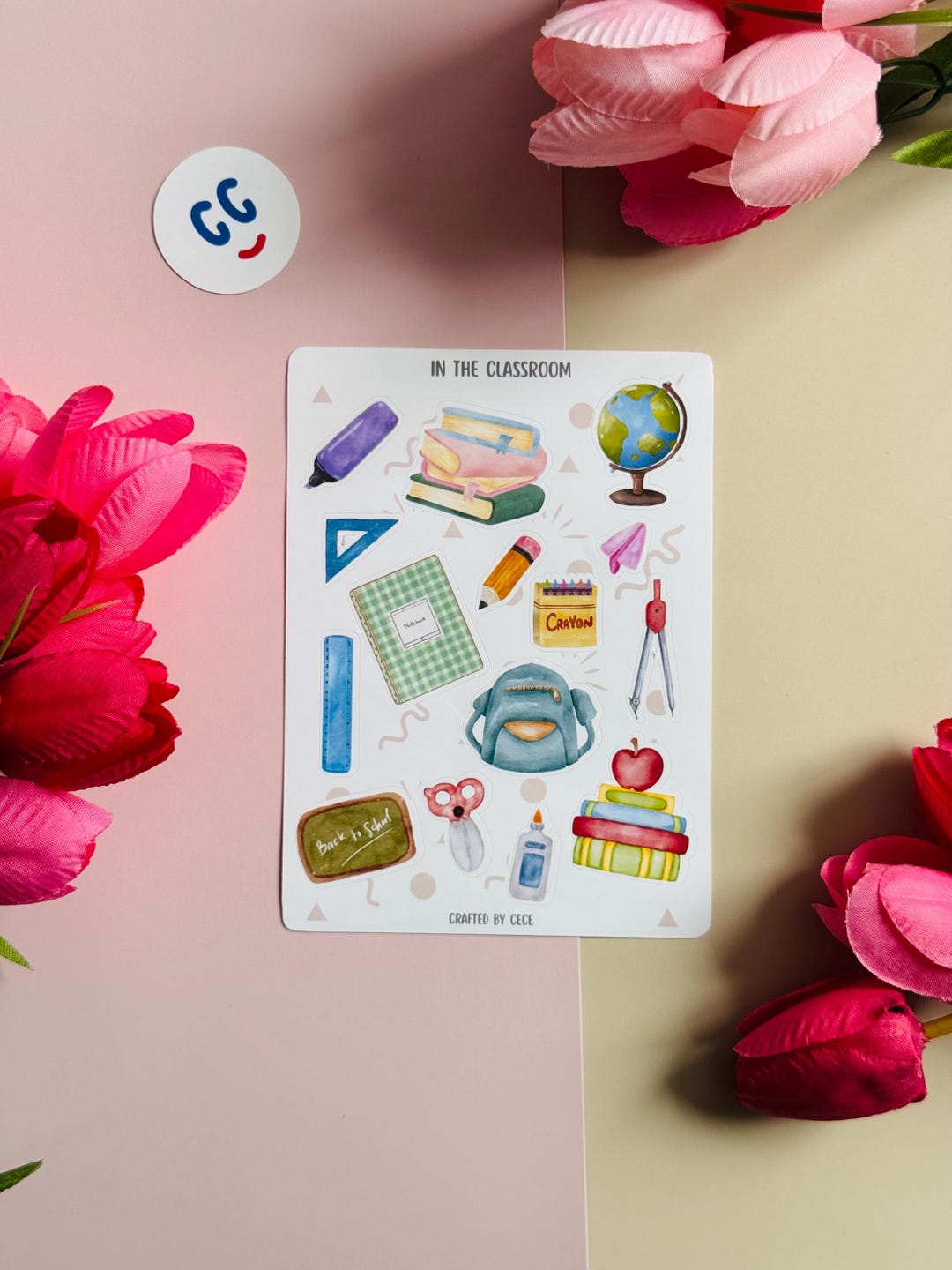 School Sticker Sheet: Classroom Planner Stickers (15 Stickers) - Etsy