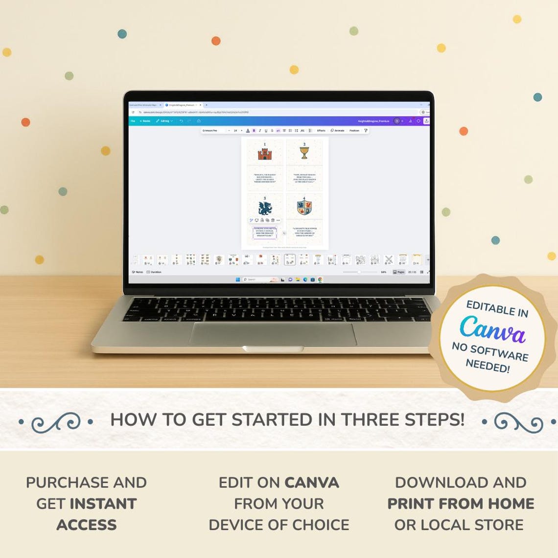 Knights & Dragons Scavenger Hunt: Medieval Party Game (printable) - Etsy