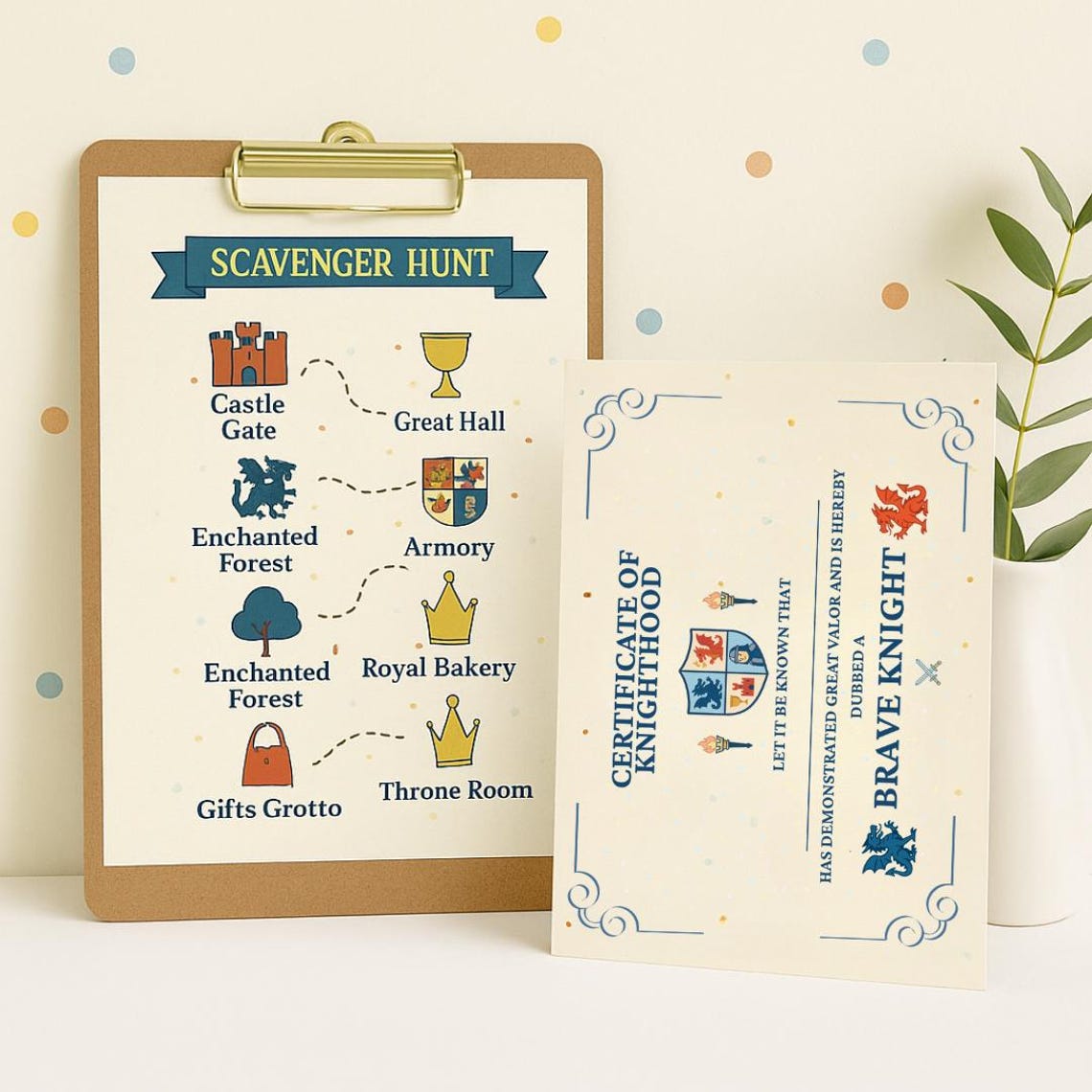 Knights & Dragons Scavenger Hunt: Medieval Party Game (printable) - Etsy