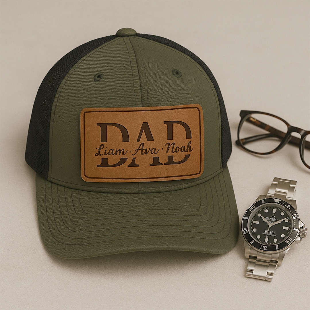 Custom Dad Hat With Kids Names, Personalized Dad Hat, Grandpa Trucker ...