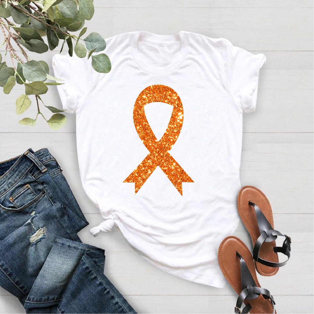Leukemia Cancer Shirt,orange Ribbon Shirt,leukemia Awareness,fight ...