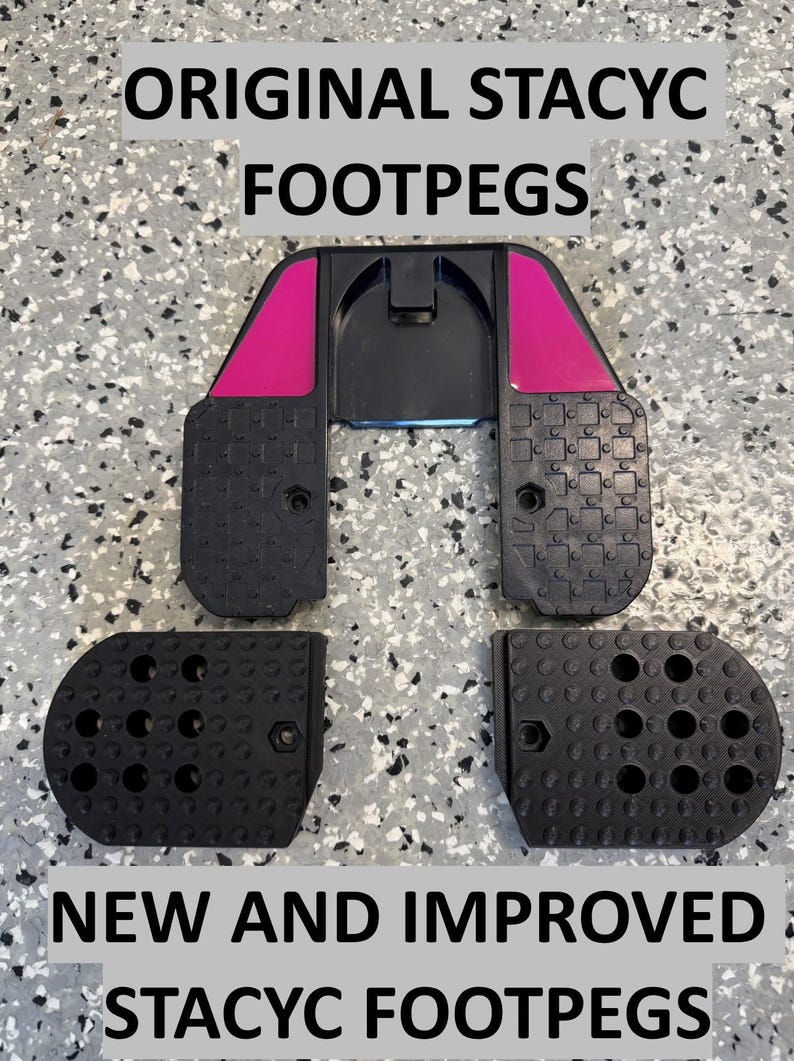 Foot Pegs for STACYC | Fits 12e & 16e Bikes | Easy Install Upgrade ...