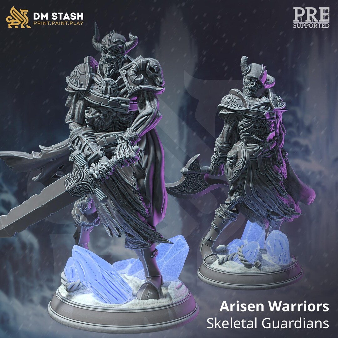 Skeleton Warriors DND Miniatures, Tabletop Minis, Pathfinder, TTRPG ...