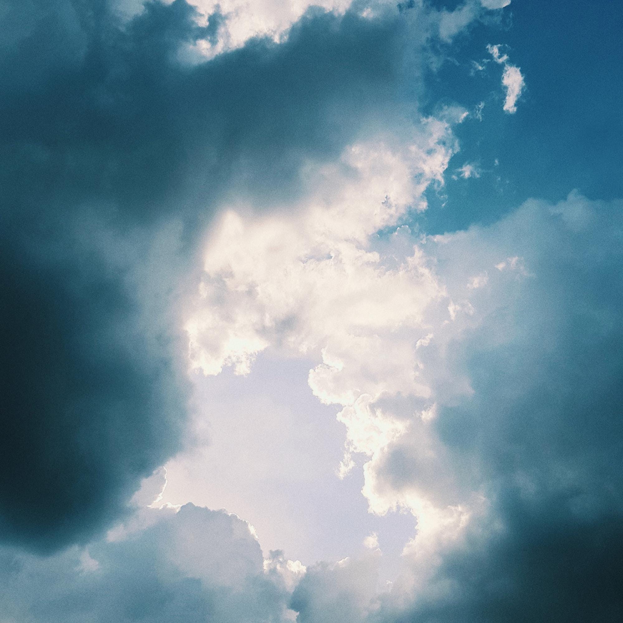 Heavenly Sky Wall Art - Digital Cloud Print for Living Room, Meditation ...
