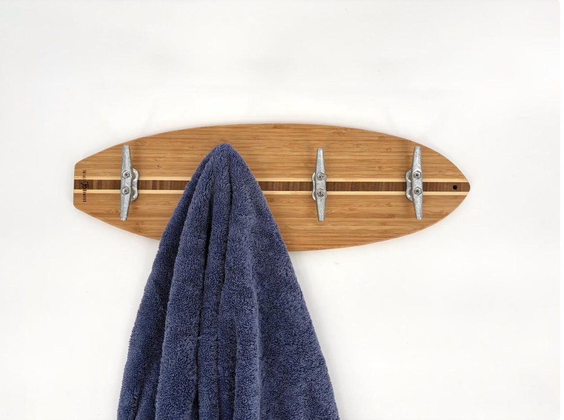 Towel Clothing Hooks Rack Holder Surfboard – Coastal Wall Hook for ...