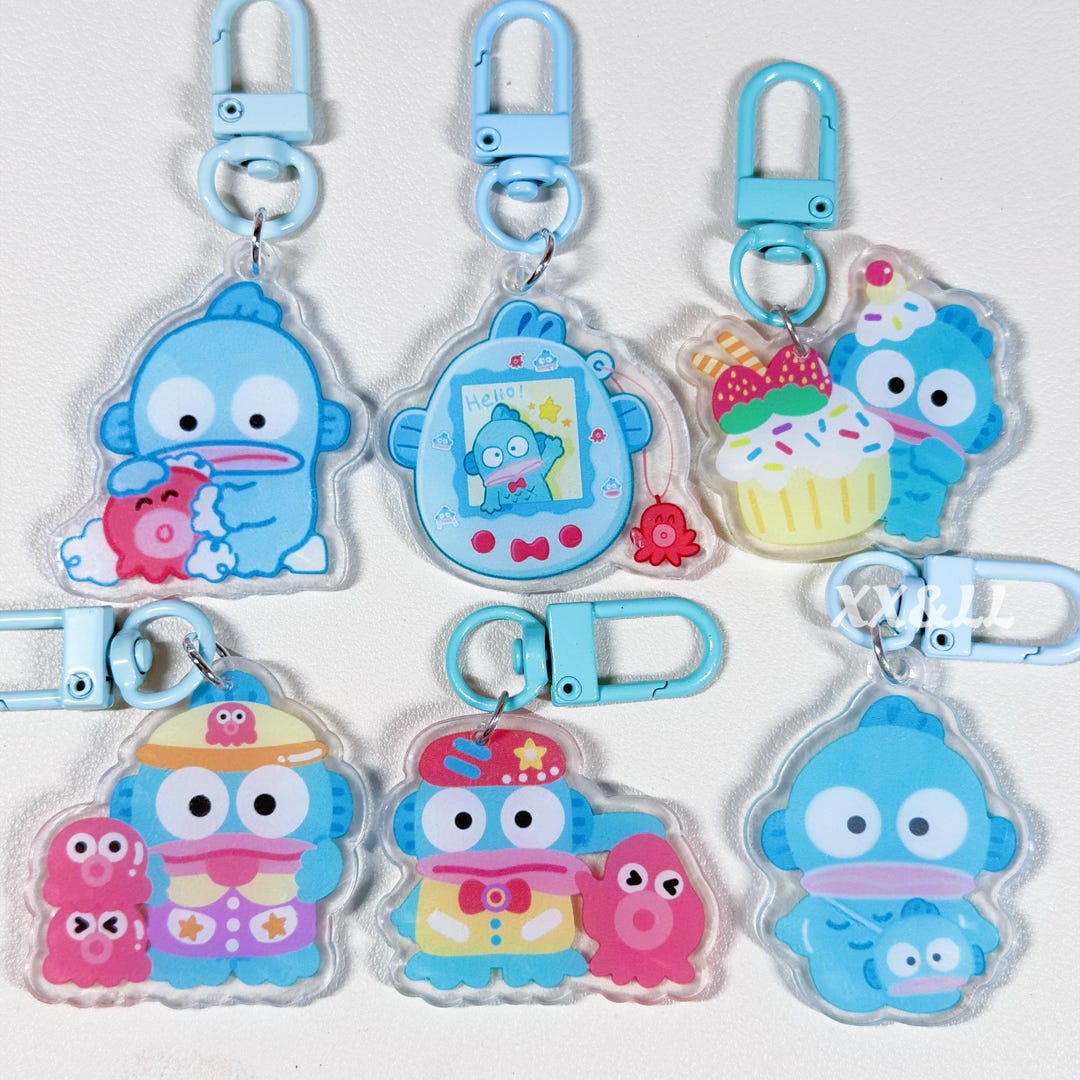 1.6 Inches | Hangyodon Keychain | Sanrio Acrylic Bag Charm - Etsy