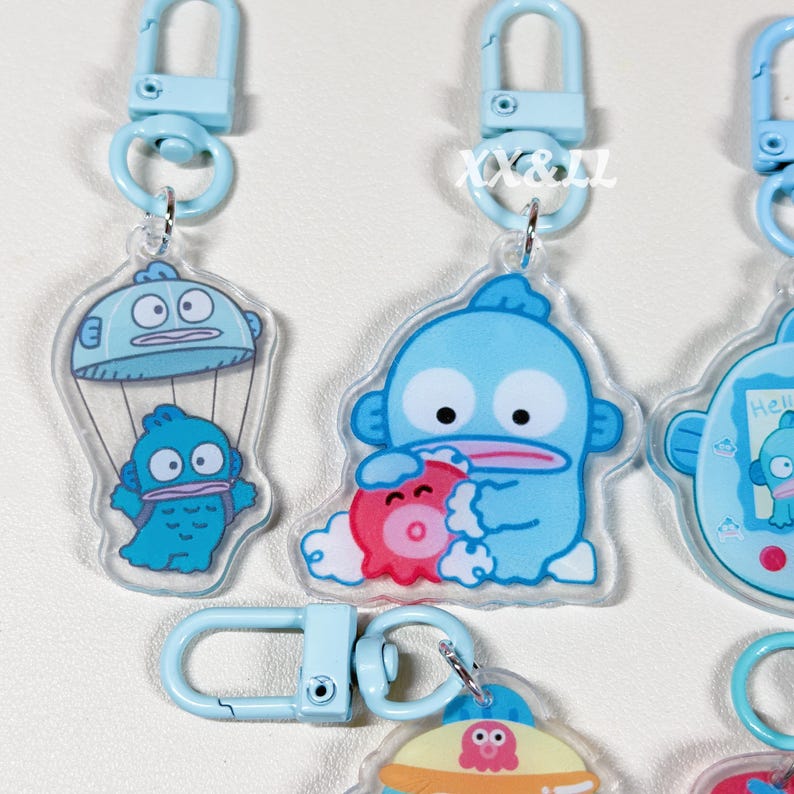 1.6 Inches | Hangyodon Keychain | Sanrio Acrylic Bag Charm - Etsy
