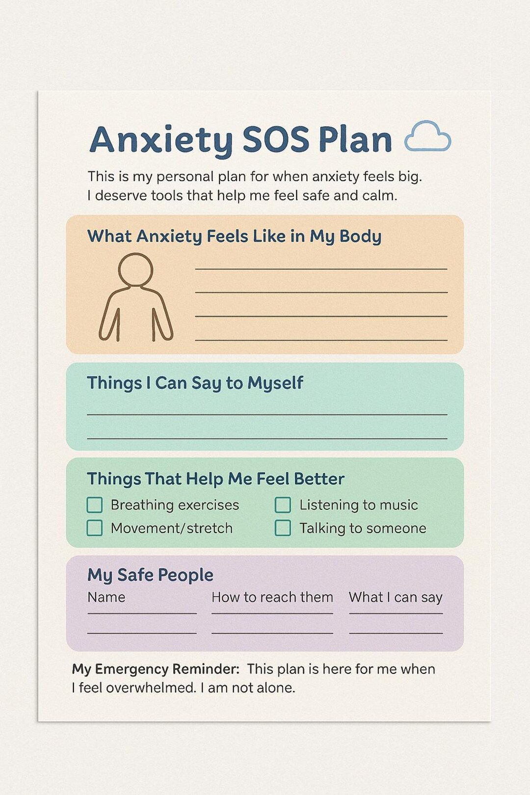 Mental Health Tools for Tweens/teens - Etsy