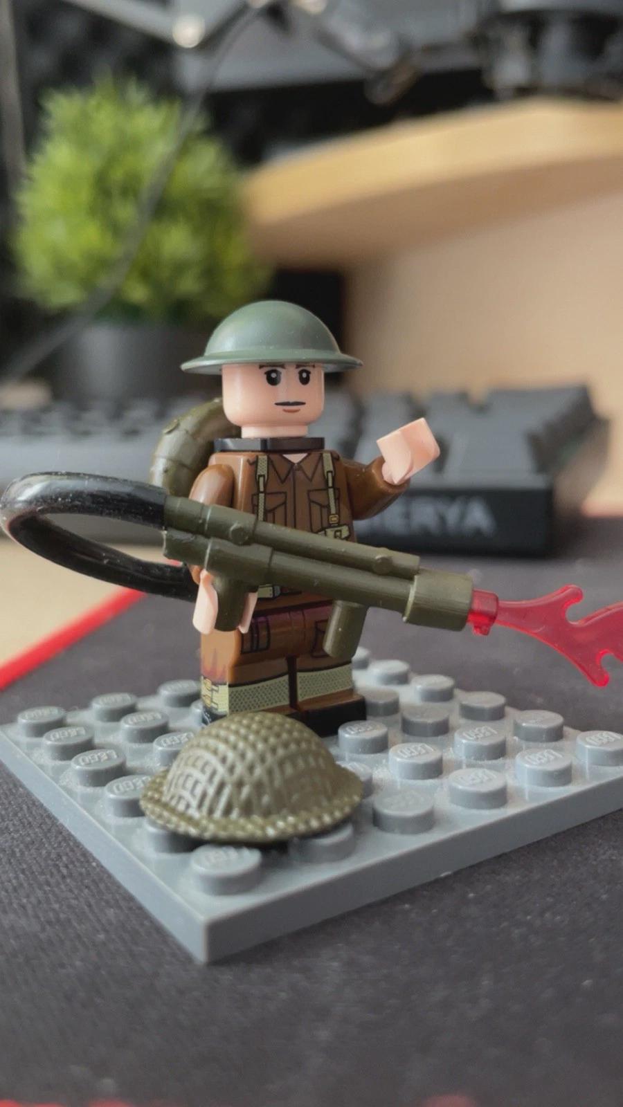 Custom Made Lego WW2 British Soldier With Flame Thrower Kit - Etsy