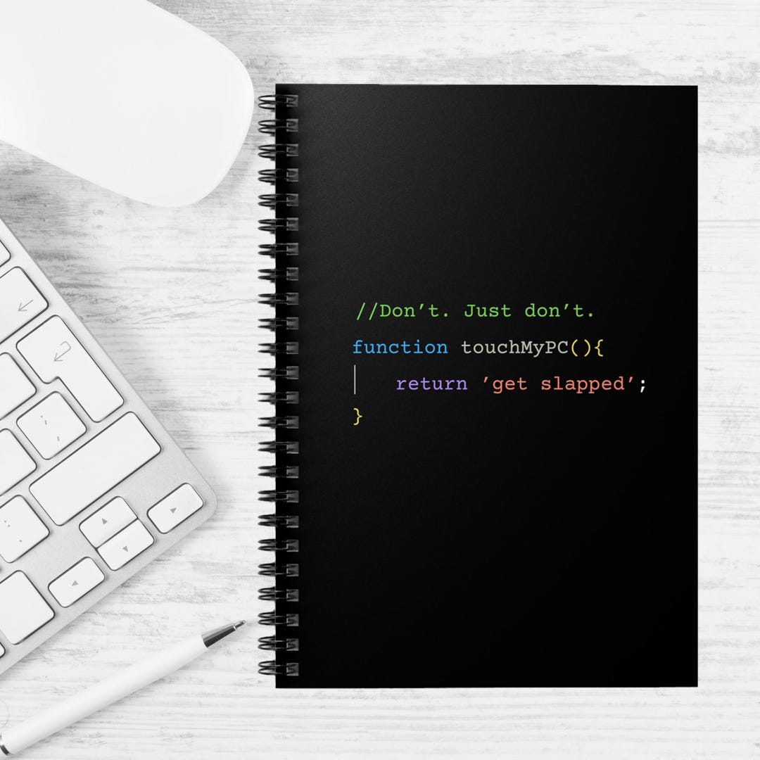Funny Programmer Spiral Notebook, Gift for Tech Lovers, Coding Journal ...