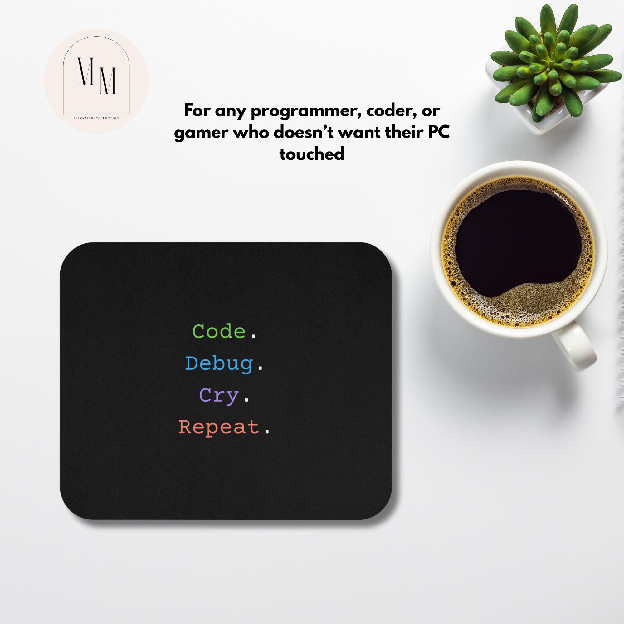 Funny Programmer Mouse Pad • Coding Desk Mat for Developers • “code ...