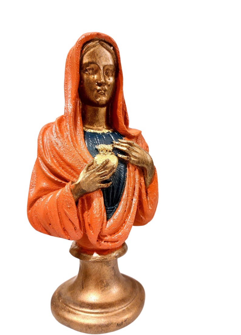 Handcrafted Weeping Virgin Mary Statue – Marble Dust Sculpture - Etsy