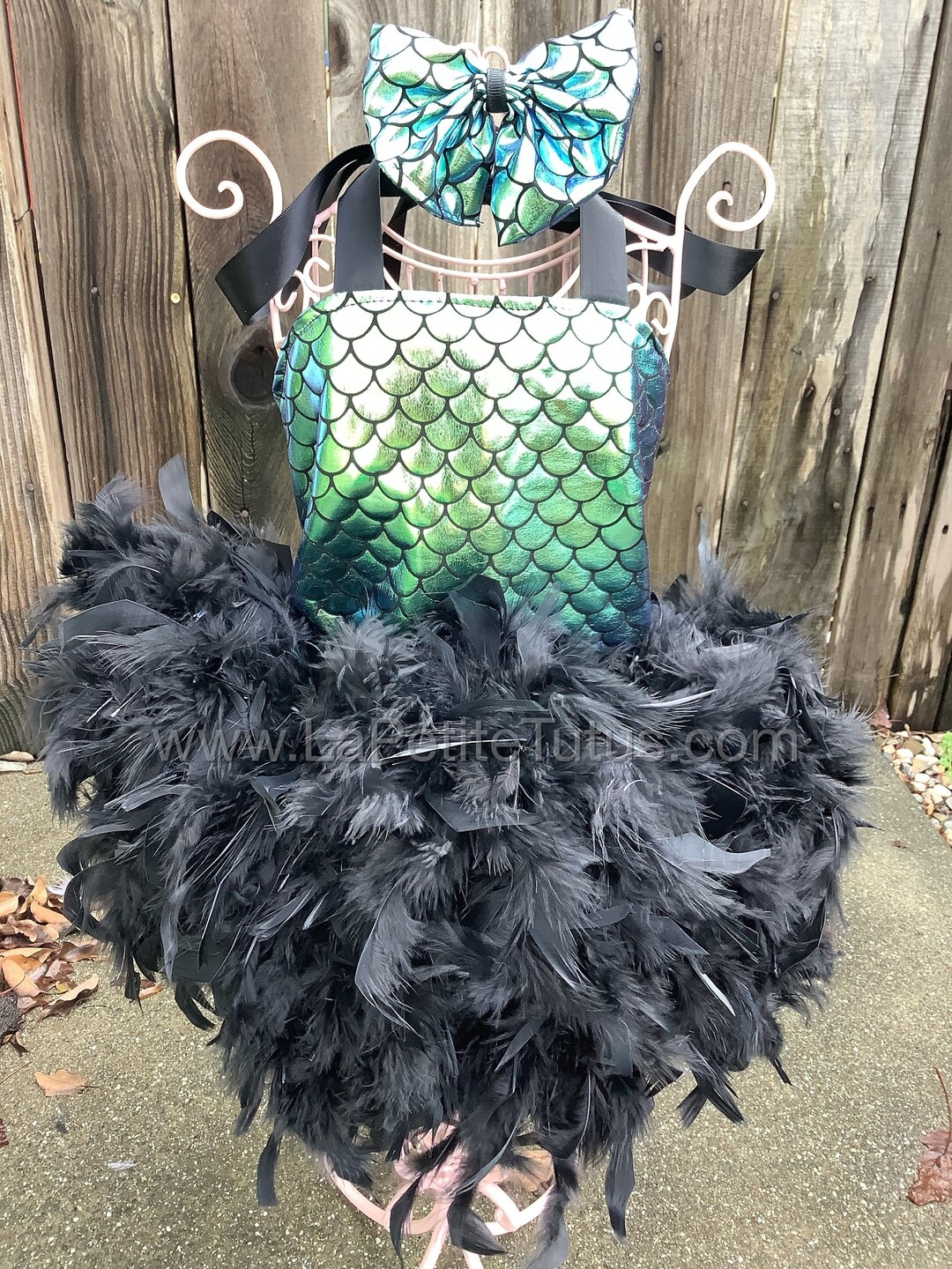 Girls Mermaid Shimmer Fabric Girls Feather Pageant Dress - Etsy