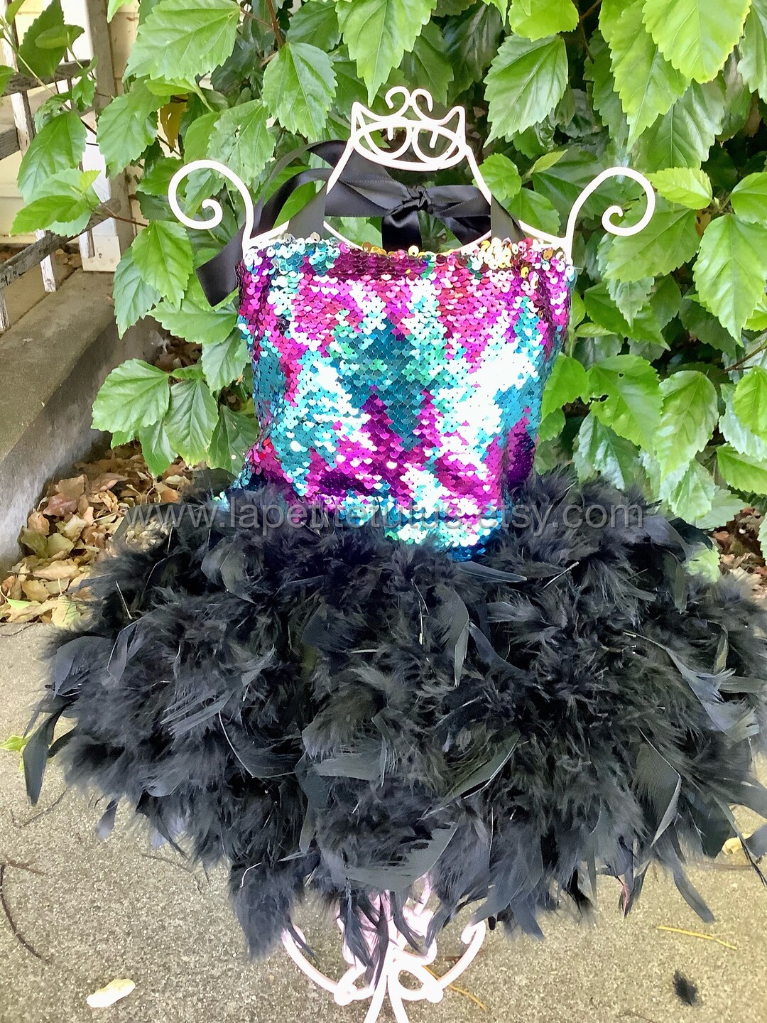 Reversible Sequin Girls Feather Pageant Dress, Girls Dress, Toddler ...