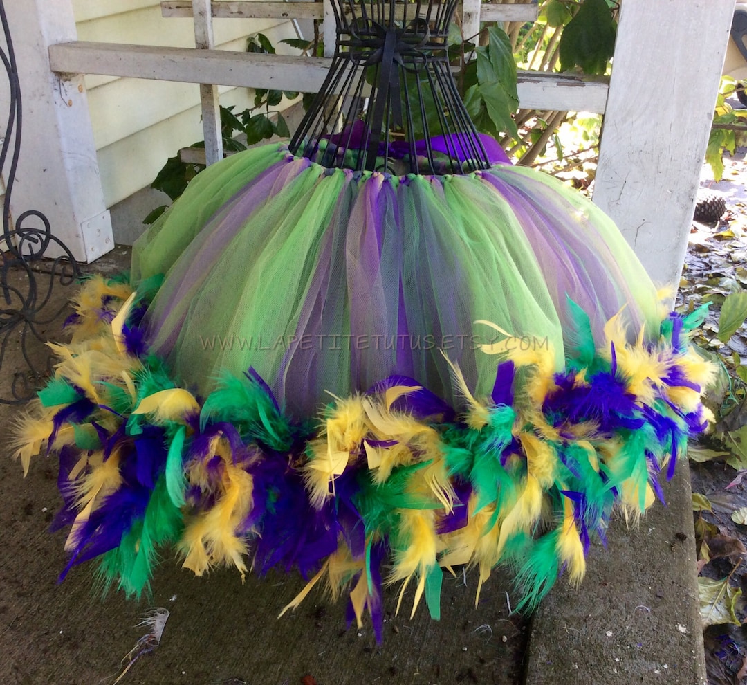 Mardi Gras Feather Edge Girls Pageant Parade Tutu, Girls Tutu, Toddler ...