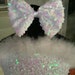 White Swan Iridescent Sequin Girls Feather Pageant Tutu Dress, Girls ...