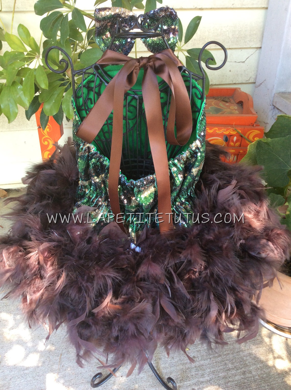 Camoflauge Sequin Girls Feather Pageant Dress, Girls Dress, Toddler ...