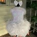 White Swan Iridescent Sequin Girls Feather Pageant Tutu Dress, Girls ...